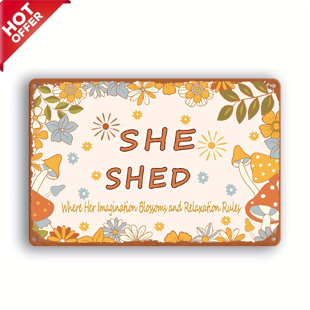 Shed Classic Metal Tin Sign Classic Plaque Decor Hanging - Temu Canada