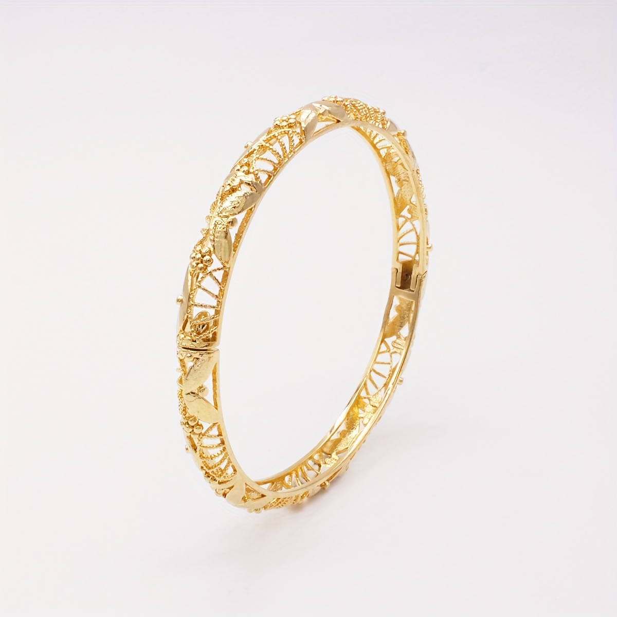 18k Plated Yellow Color Bangle Bracelet Urban Fashion Hand - Temu ...