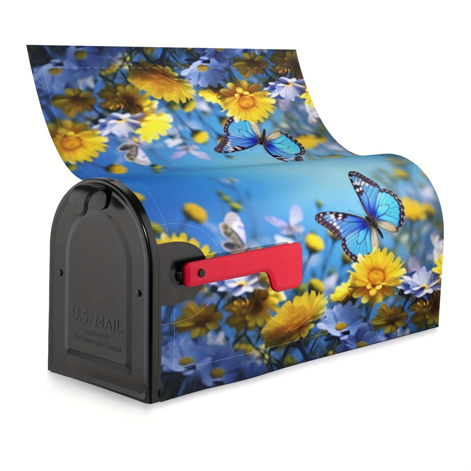Spring Butterflies Flowers Mailbox Cover - Temu Portugal