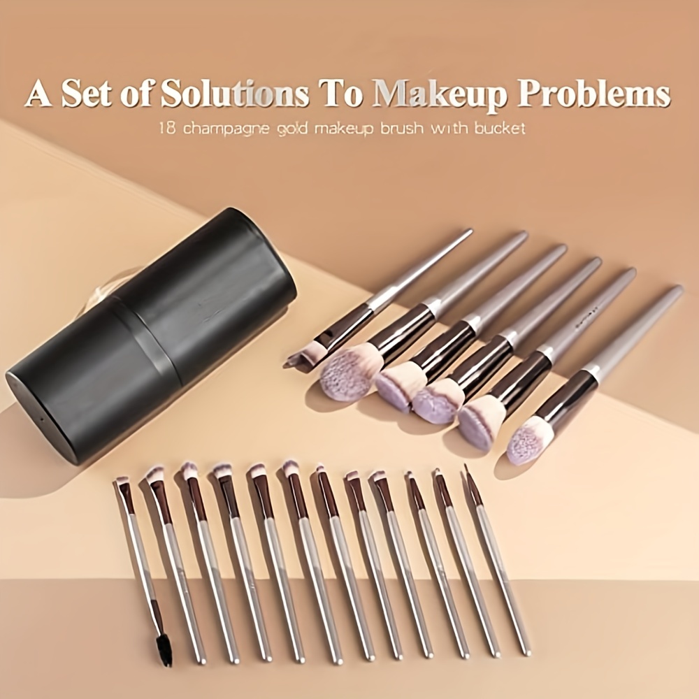 Makeup Brush Set Premium Synthetic Foundation Powder - Temu United Kingdom