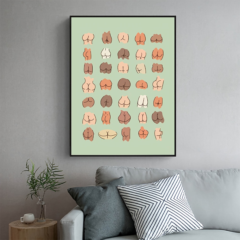 canvas poster funny butt gallery painting canvas aesthetic - Temu