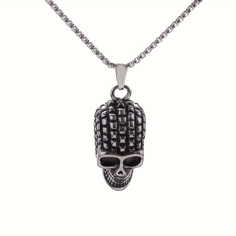 Stainless Steel Skull Pendant Necklace For Men Women, Christmas Gift ...