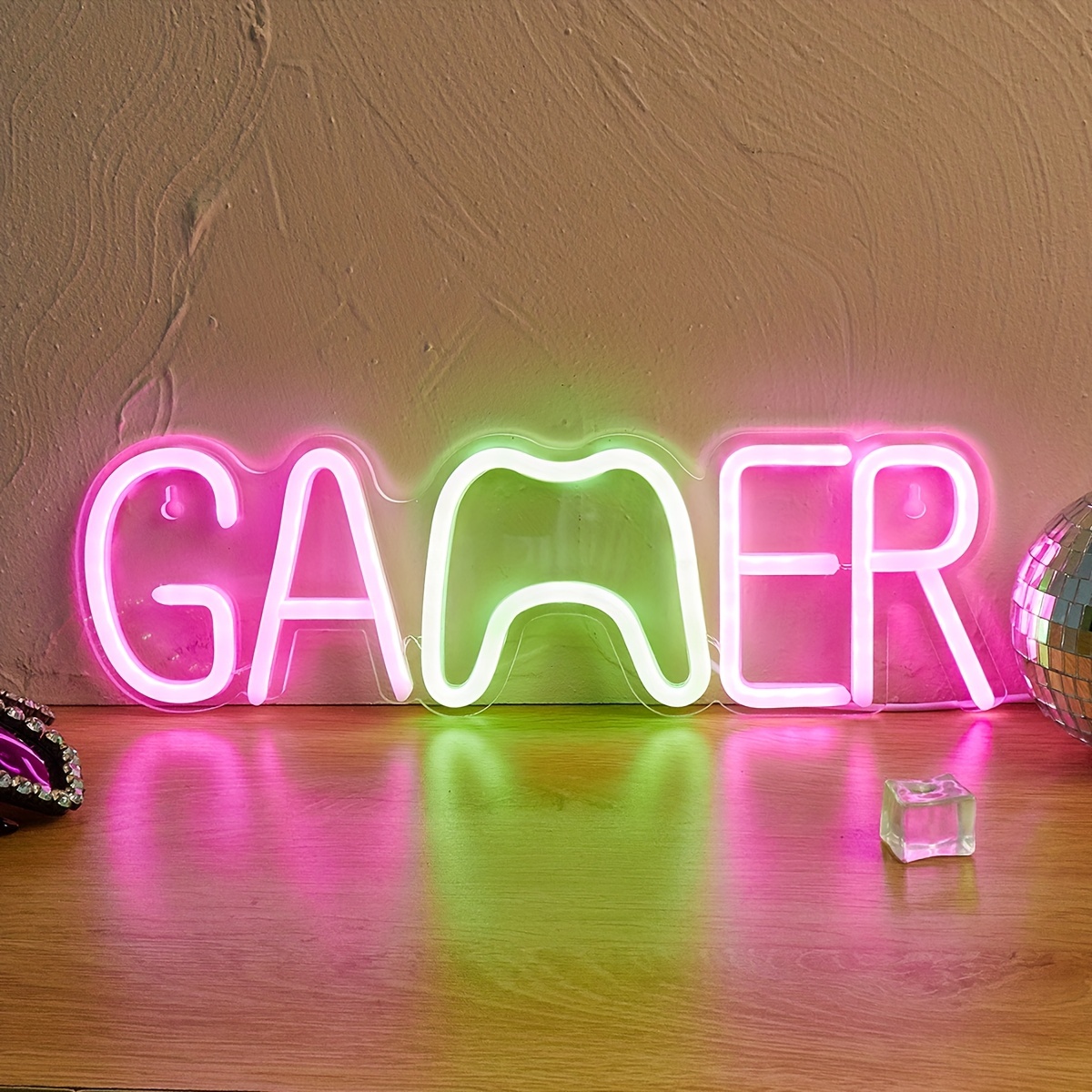 1pc Gamer Letter Shape Blue Led Neon Sign Alimentato Tramite - Temu Italy