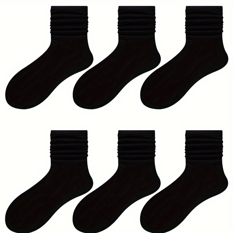 Simple Solid Socks Comfy Breathable Tube Socks Womens Temu United Kingdom