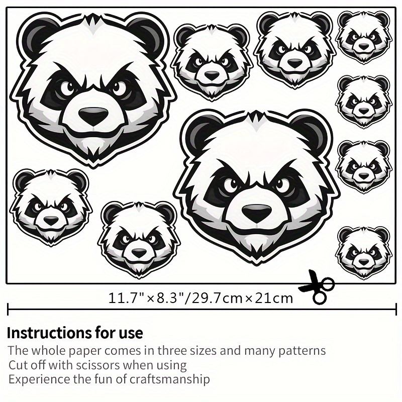 Cute Panda Car Sticker Cute Pandas Car Body Sticker Car - Temu Canada