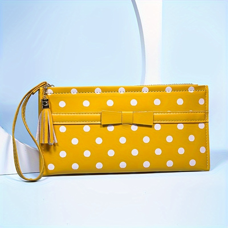 Simple Polka Dot Pattern Long Wallet Classic Trendy Coin - Temu United ...