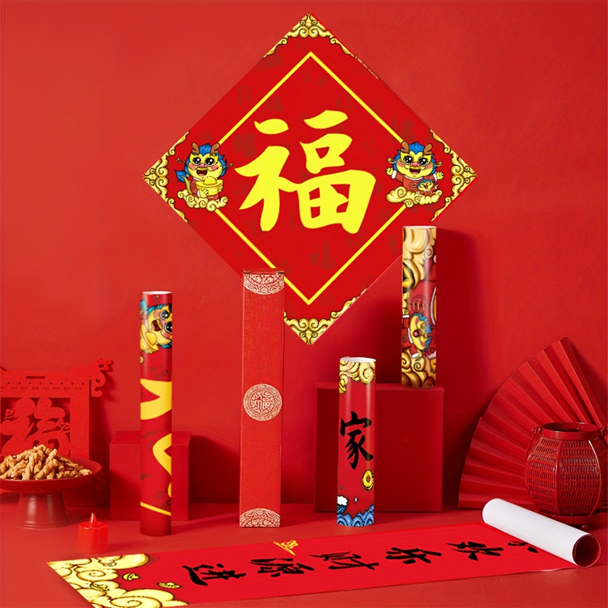 Spring Festival Couplets Gift Box Set Lucky Character - Temu New Zealand