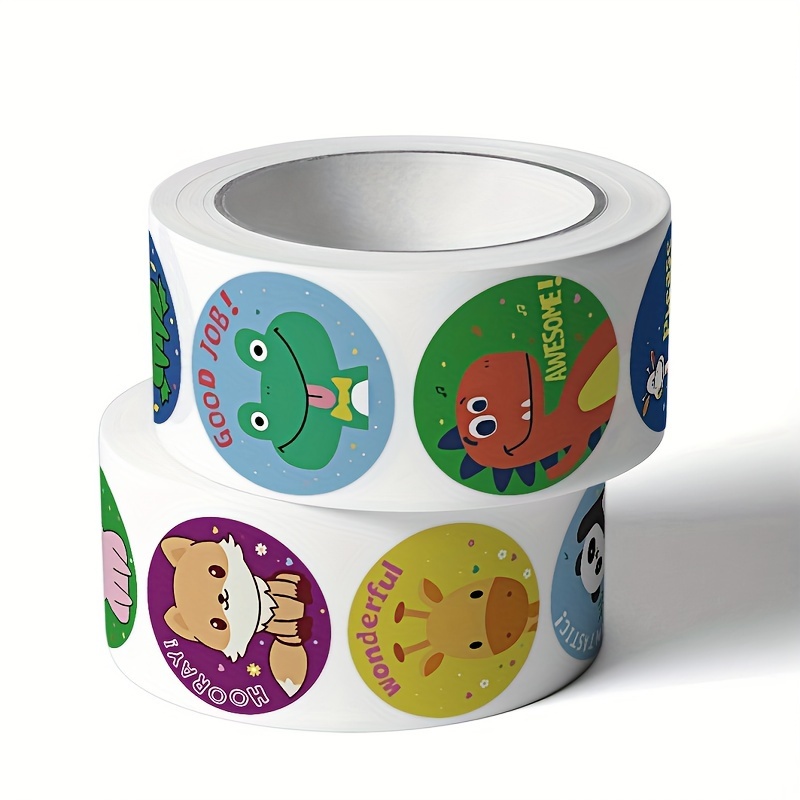 Round Cartoon Decorative Adhesive Label Sticker Cute Hand - Temu Australia