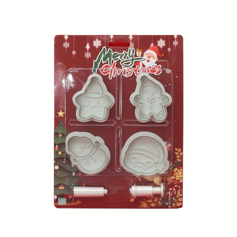 Christmas Cookie Plunger Cutters Fondant Cutters Cookie - Temu Canada