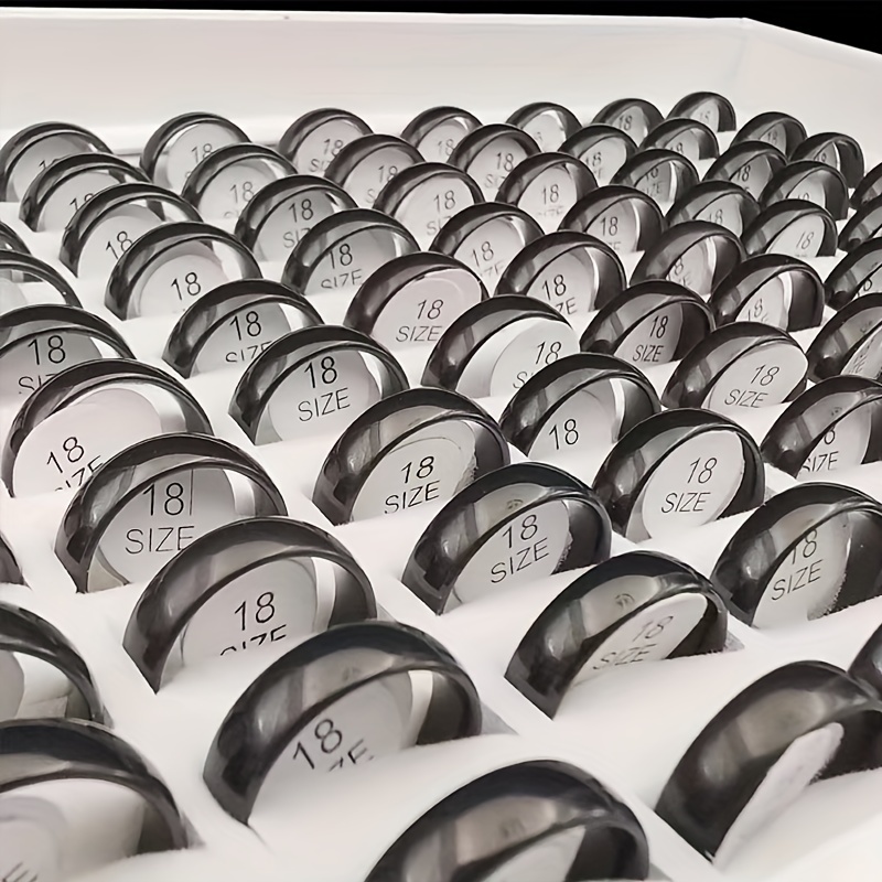 Fashion Rings Mixed Style Mixed Size Color Stainless Steel - Temu Denmark