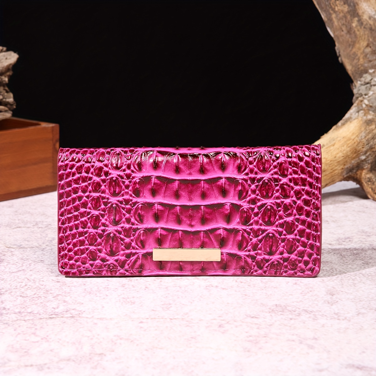 Trendy Crocodile Pattern Long Wallet Trendy Women's Clutch - Temu ...