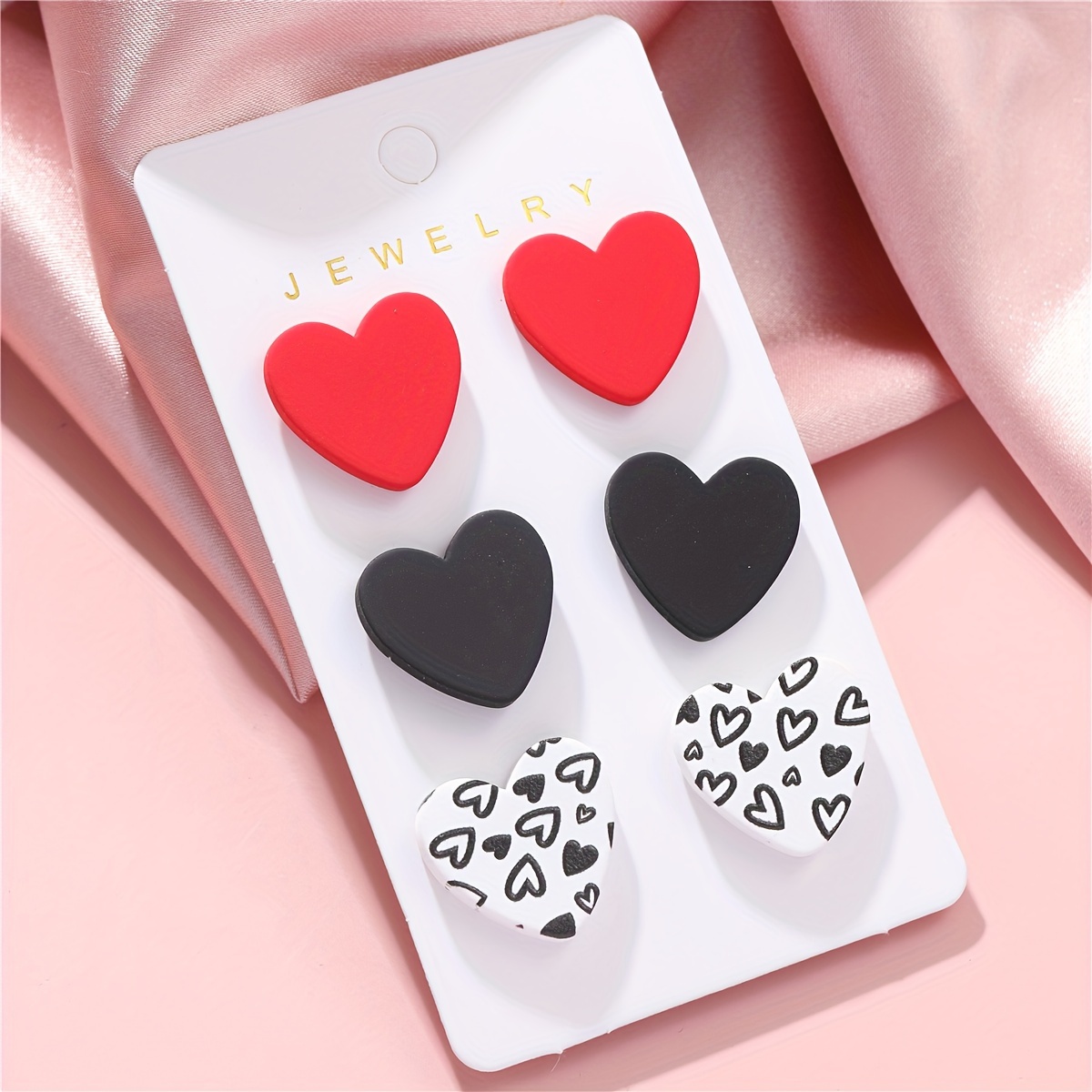 Exquisite Pottery Mud Texture Heart Shaped Stud Earrings - Temu Denmark