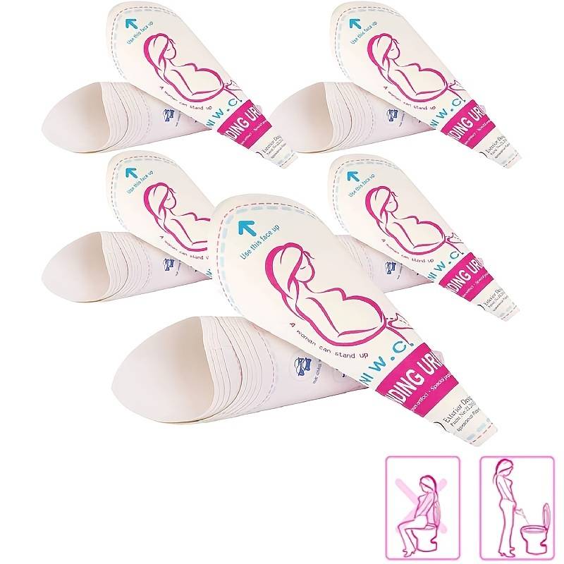 20pcs Disposable Female Urination Device Portable Urinal Funnel To