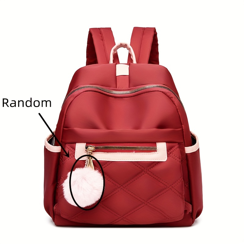 Mochila Cremallera Casual Colorblock Mujeres Mochila Uso - Temu Mexico