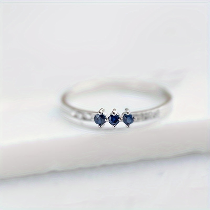 Trendy Narrow Rin Silber Plattiert Gepflastert Micro - Temu Switzerland