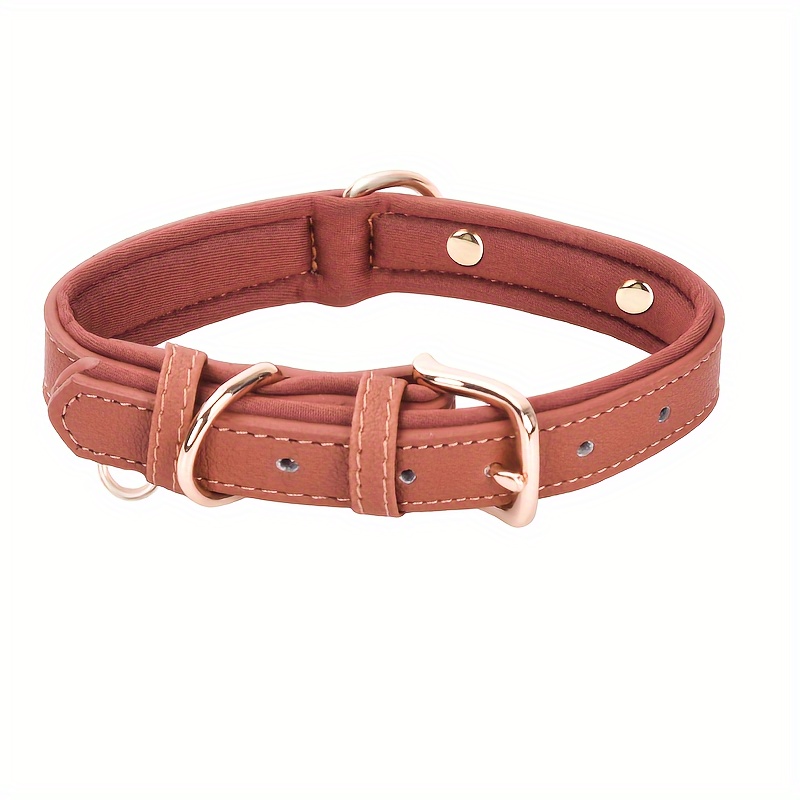 Personalized Leather Dog Collar Pet Nameplate Dog Tag - Temu United Kingdom