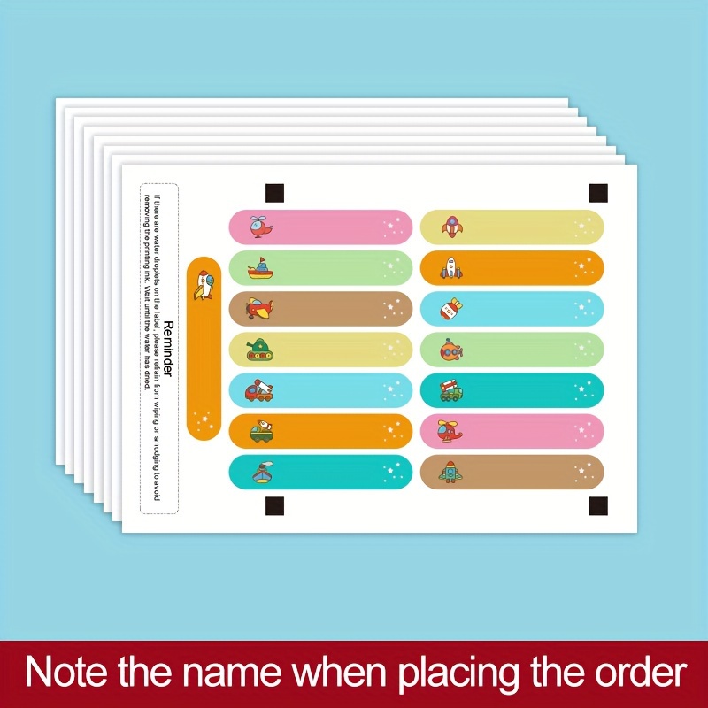 Custom inked Name Labels High performance School Supply - Temu Canada