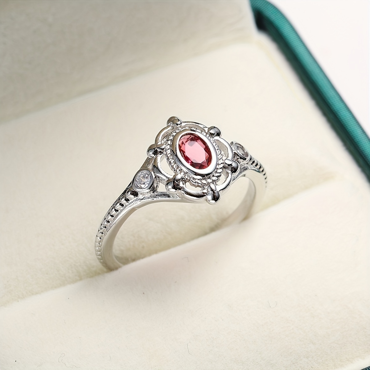 Classic Ring Fashion Simple Ring Elegant Red Purple Green - Temu Ireland