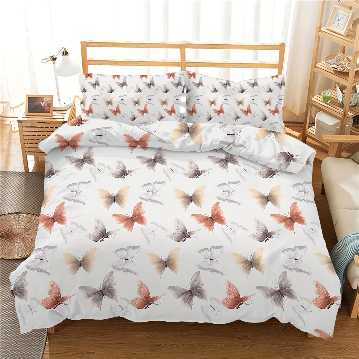 Duvet Cover Set (1*duvet Cover + Without Core) Butterfly - Temu Australia