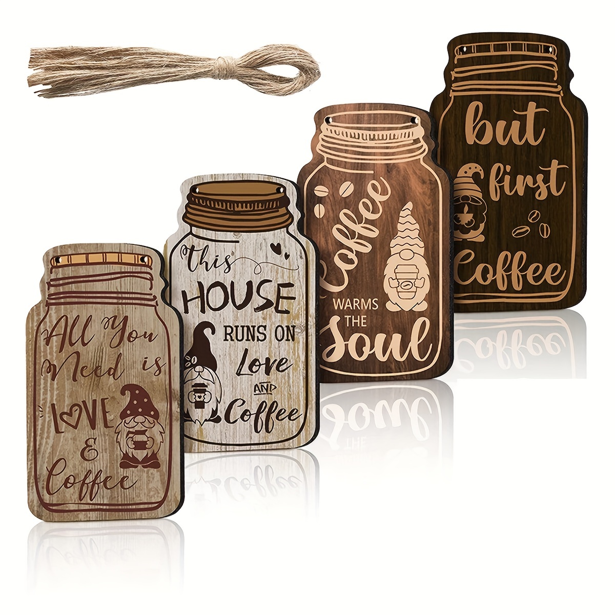 Coffee Bar Wooden Plaque Wall Decor Pendant Door Hanging - Temu
