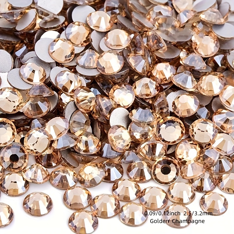 Crystal Flatback Glass Nail Art Rhinestones Round Nail Art - Temu ...