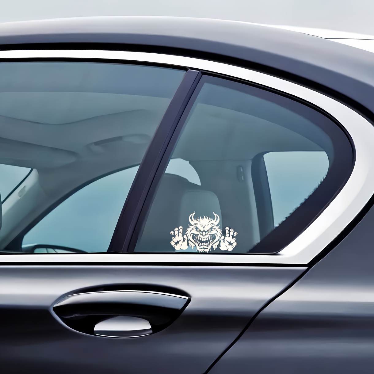 White Reflective Hollow Engraved Devil Waving Decal Auto - Temu Canada