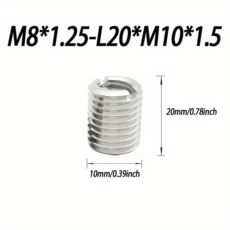 M8 M10 Stainless Steel Thread Insert Slotted Inner Outer - Temu Australia