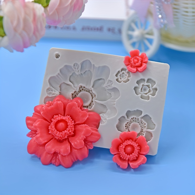 Silicone Mold Flower Shaped Fondant Chocolate Biscuit - Temu Australia