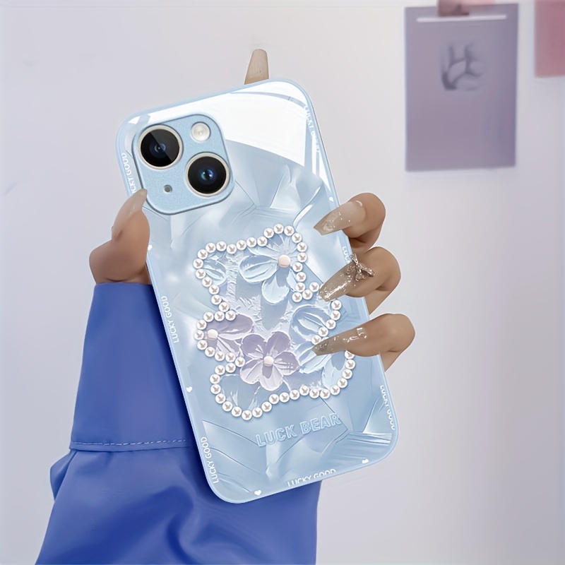 Creative Shell Texture Pearl Bear Pattern Phone Case - Temu Canada