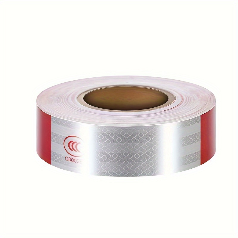 1pc Reflective Red And White Stripe Body Sticker Warning Stripe ...