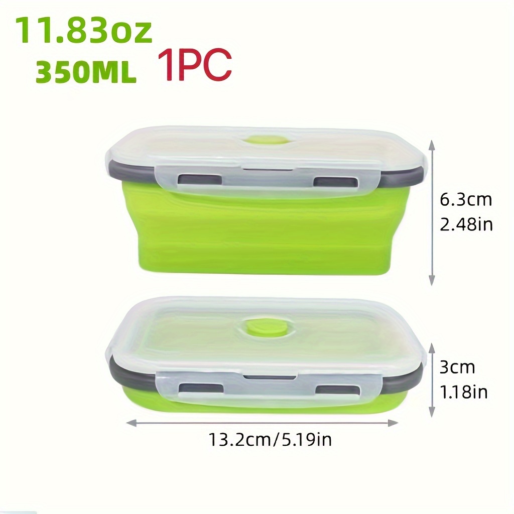 Collapsible Silicone Food Storage Containers Stackable Space - Temu Canada