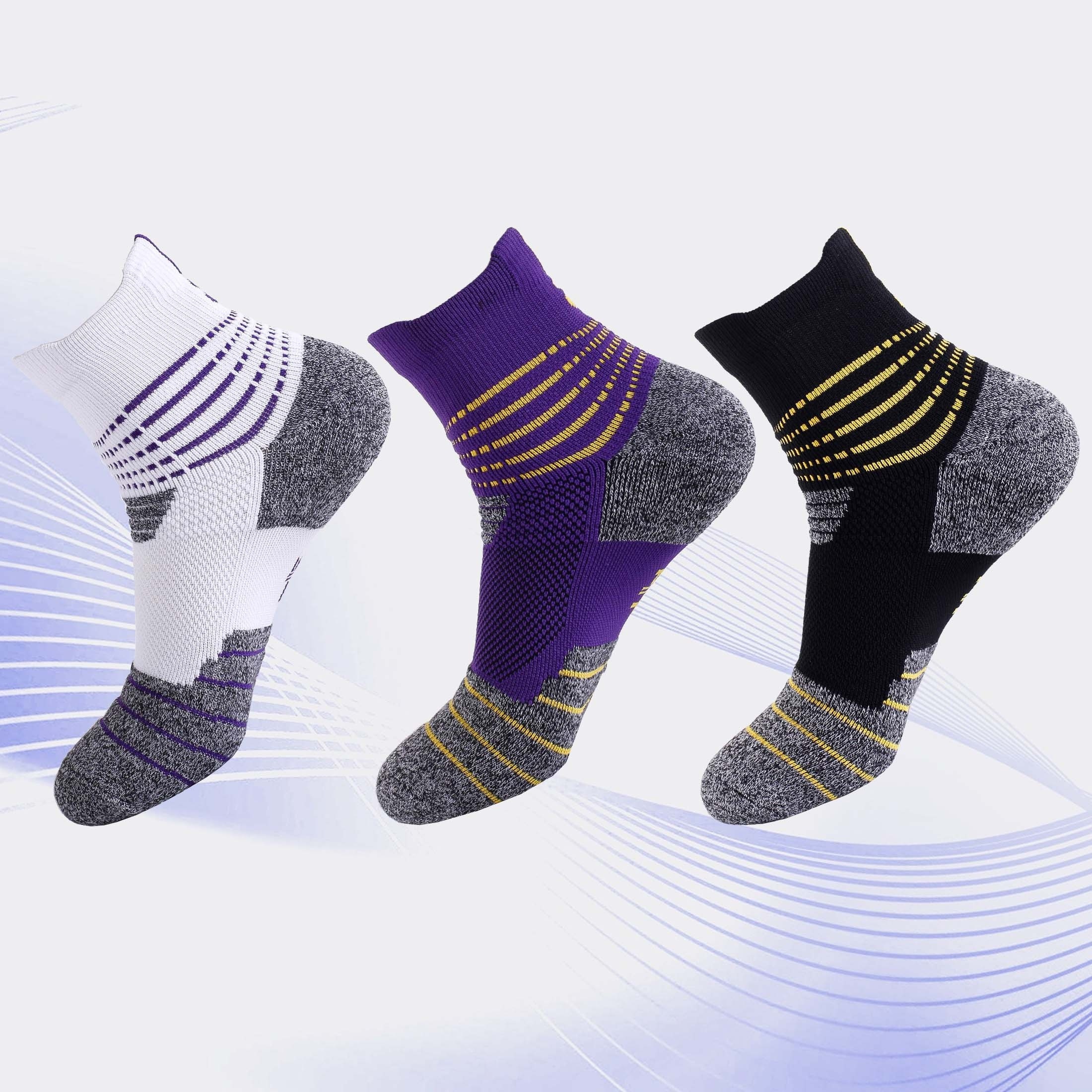 Unisex Stripe Breathable Athletic Ankle Socks Sweat - Temu Denmark