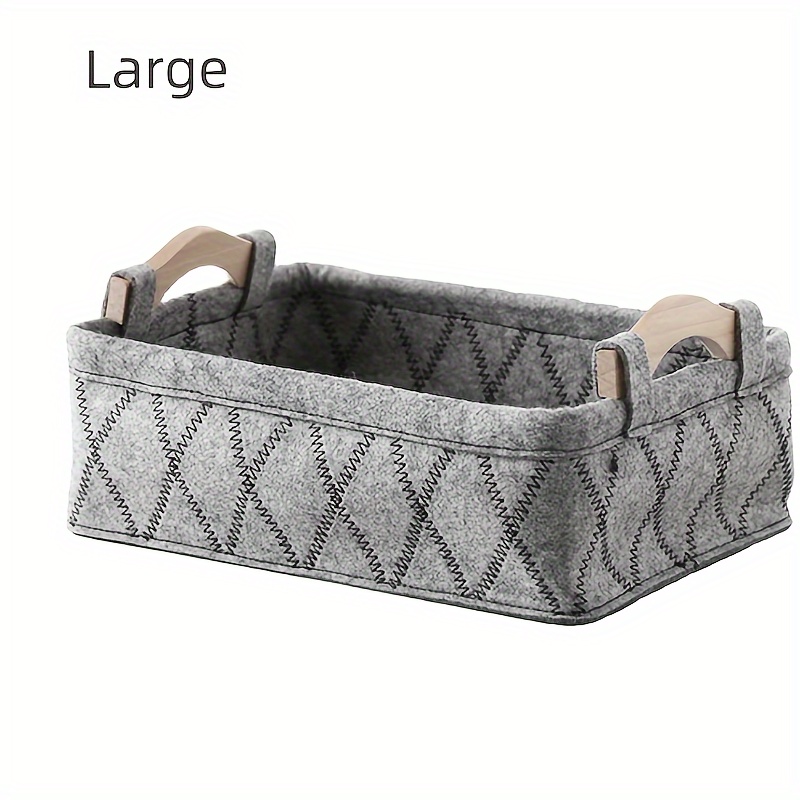 Felt Storage Basket Home Office Organize Basket Desktop - Temu United ...