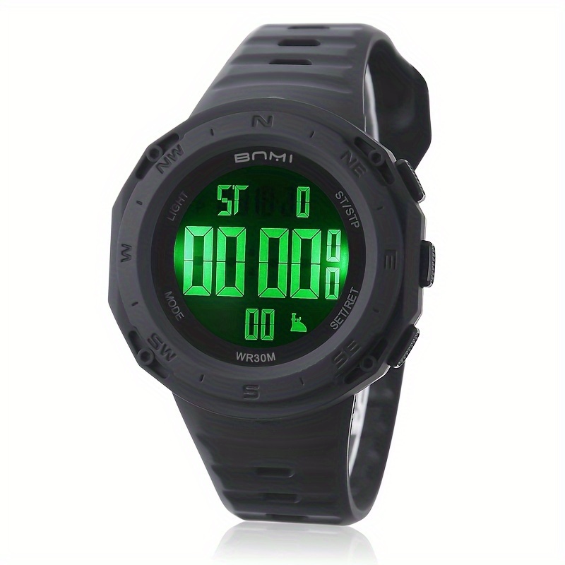 Bnmi Luminous El Light Sports Electronic Watch Wr Digital - Temu United ...