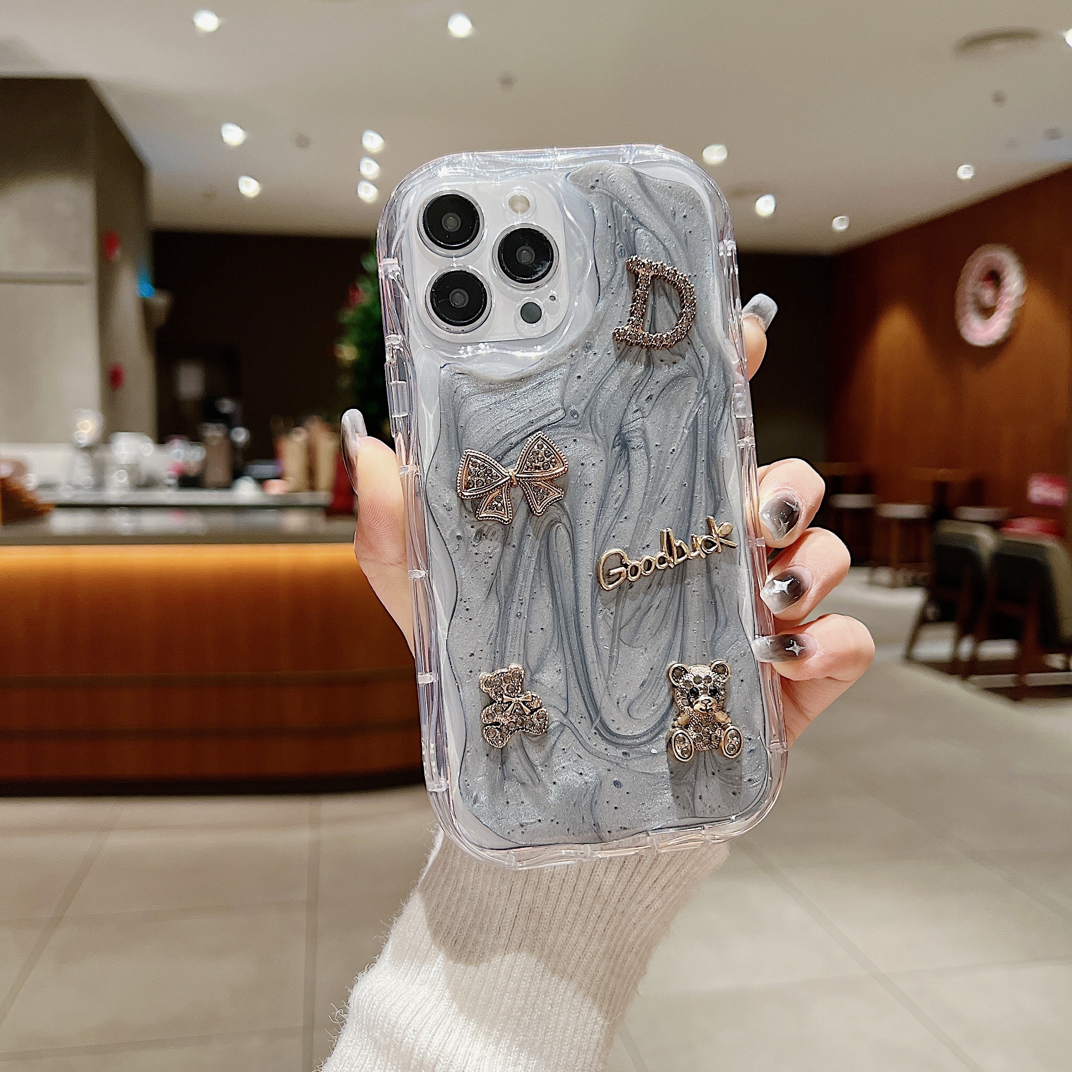 Flower Pattern Protective Shockproof Phone Case Iphone - Temu Australia