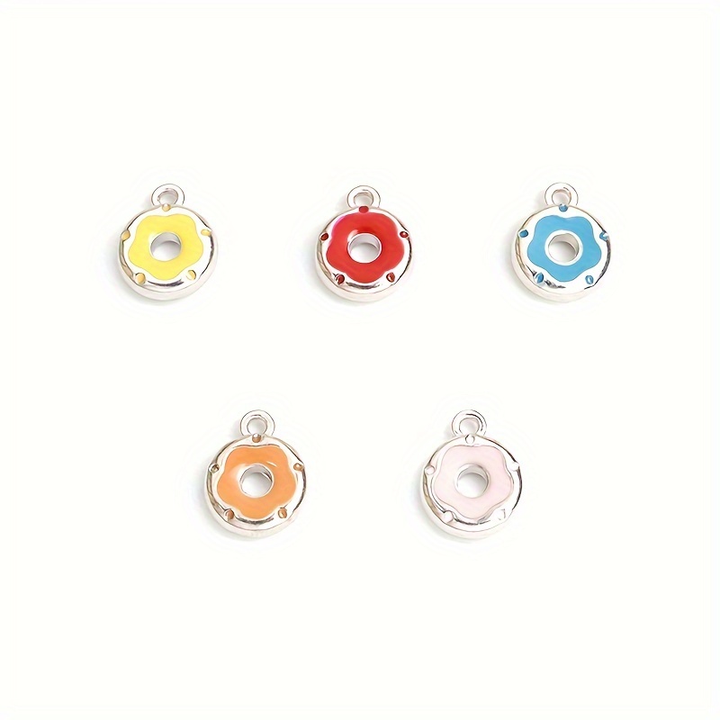 Cute Hollow Doughnut Enamel Charms Dessert Shape Candy - Temu United ...