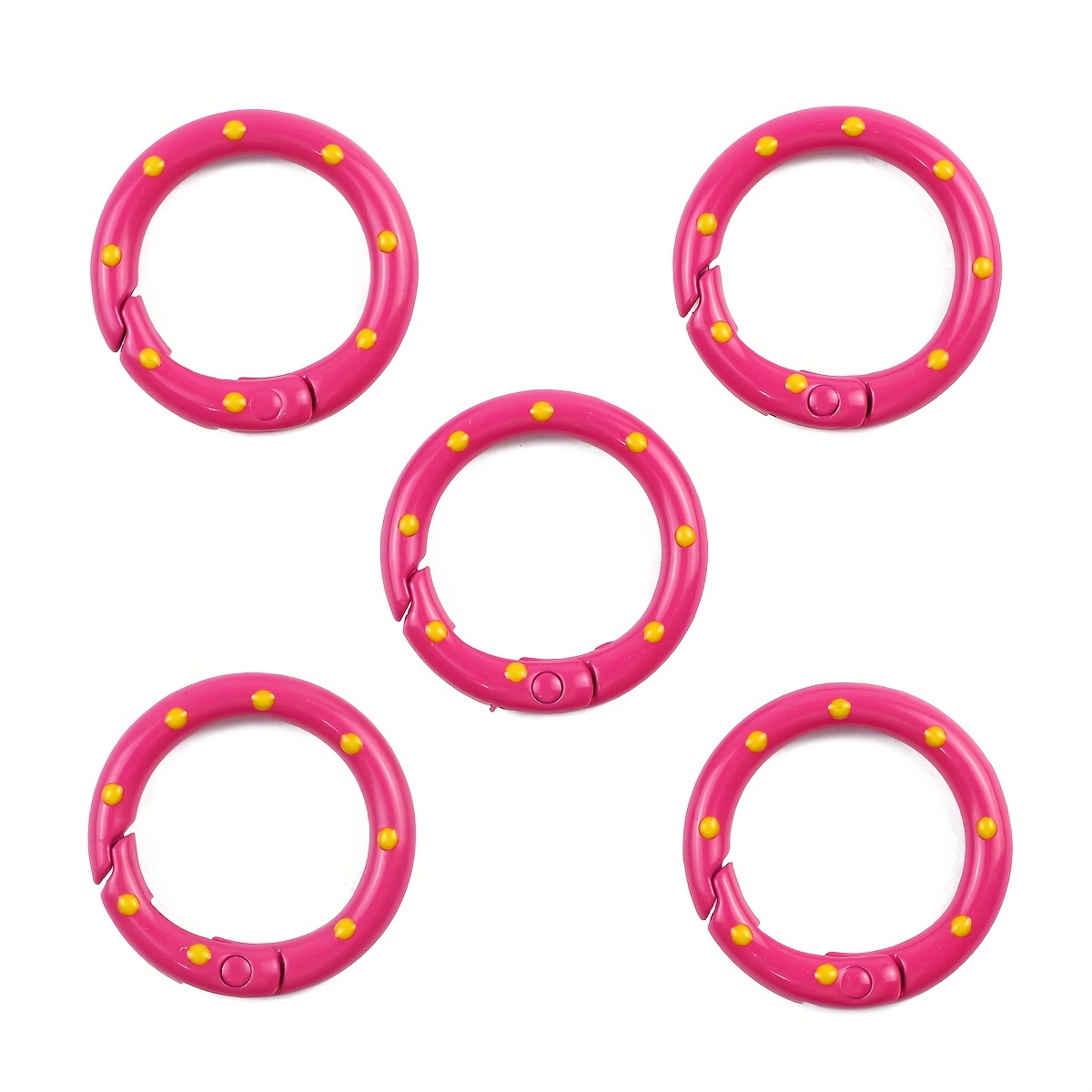 5 Stuks 25mm Ronde Sleutelhanger Geschilderde Drip Olie Zink - Temu ...