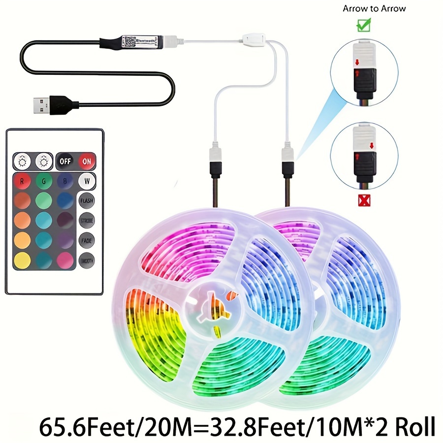 Led Strip Lights Tv Led Backlight Usb Rgb Color Strip Sync - Temu ...