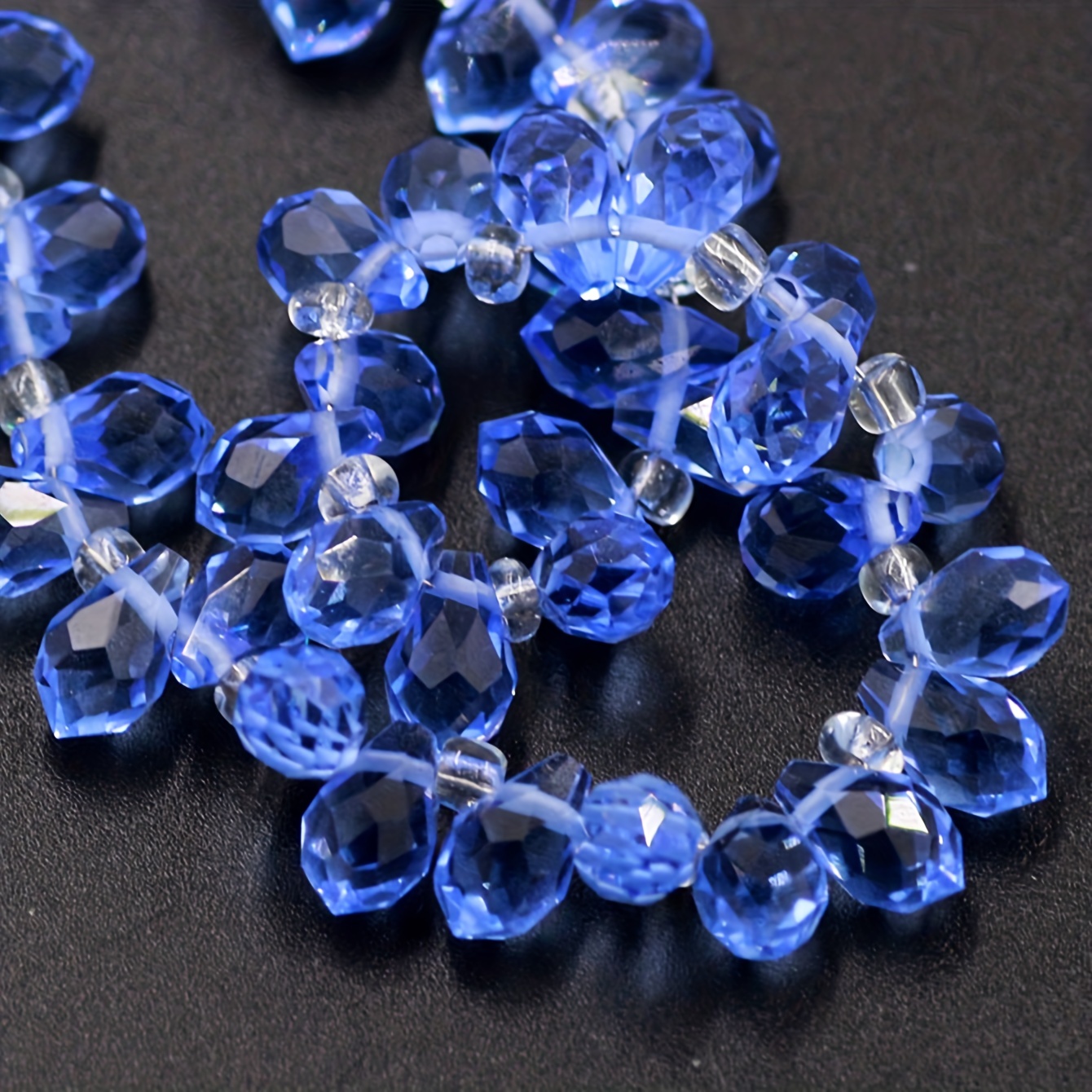 Water Droplet Colorful Transparent Horizontal Hole Charms - Temu United ...