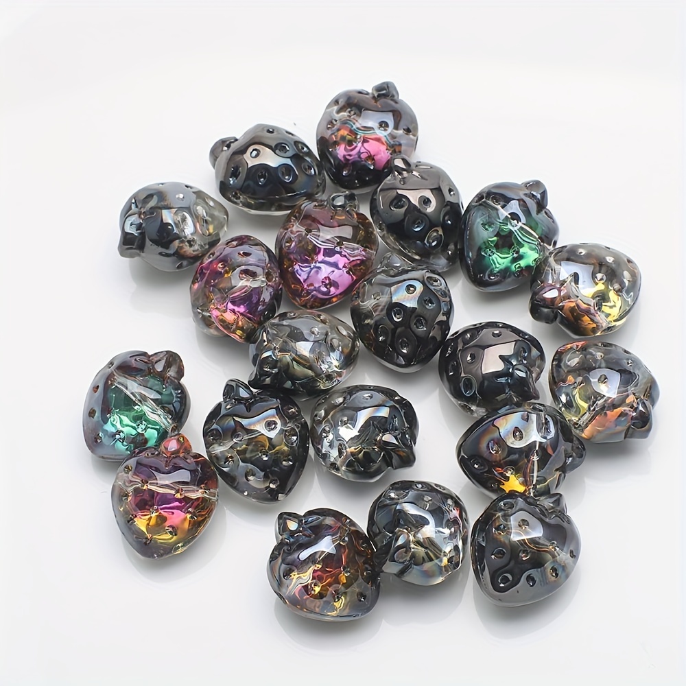 Strawberry Beads Crystal Glass Three dimensional Horizontal - Temu ...