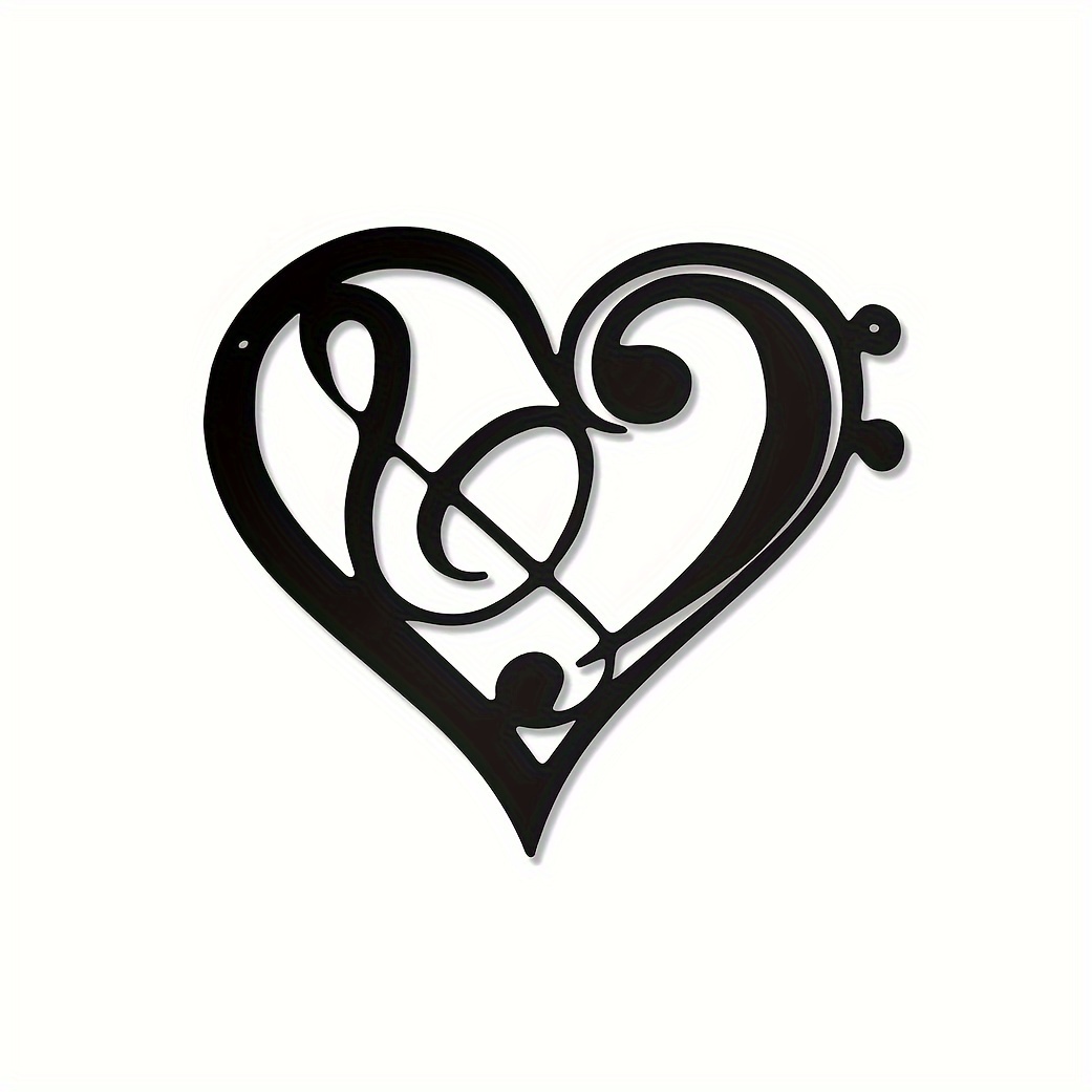 Heart Wooden Music Wall Decor Musical Notes Wall Art Vintage - Temu ...