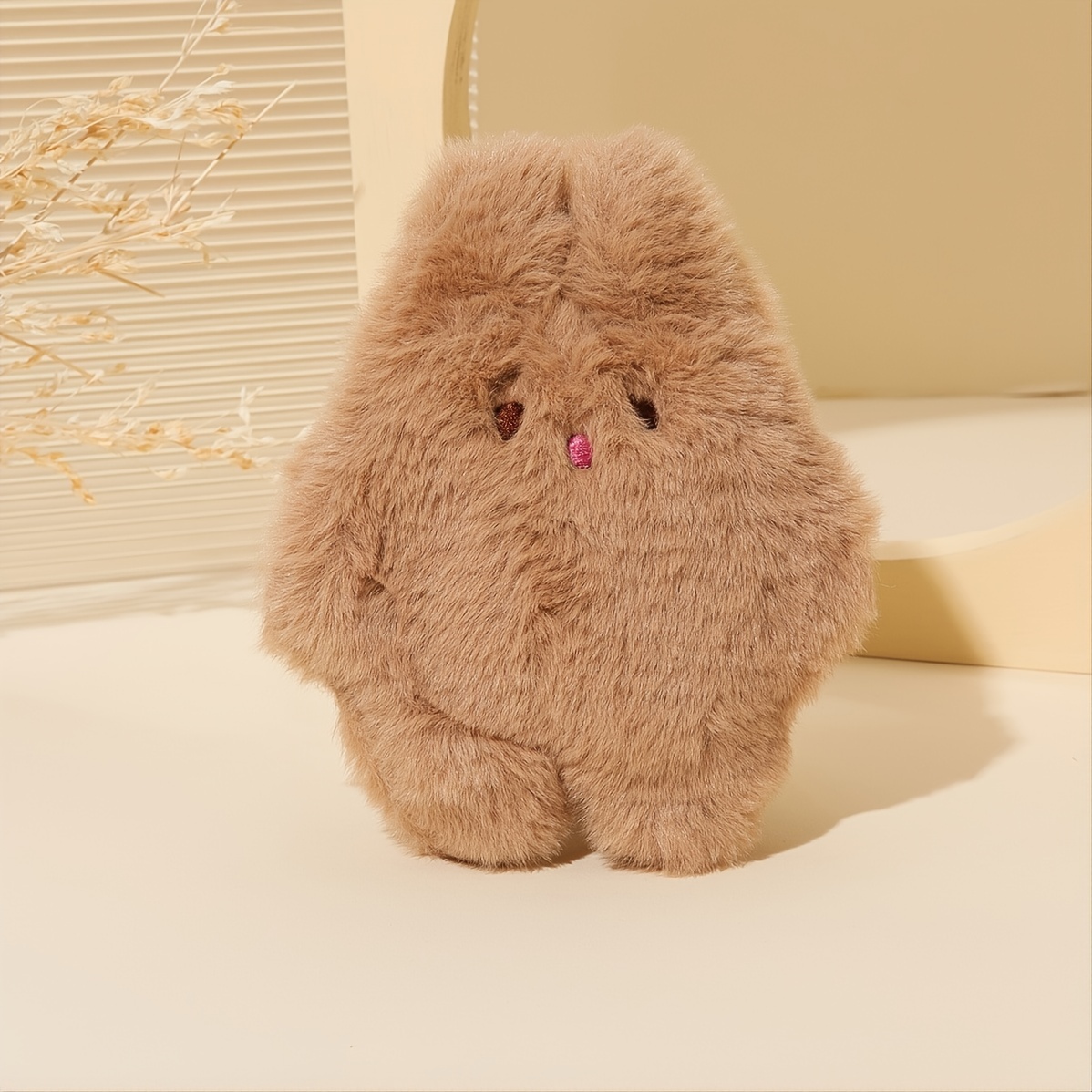 Women's Plush Zipper Cute Coin Purse, Girl's Cartoon Plush Card Holder ...