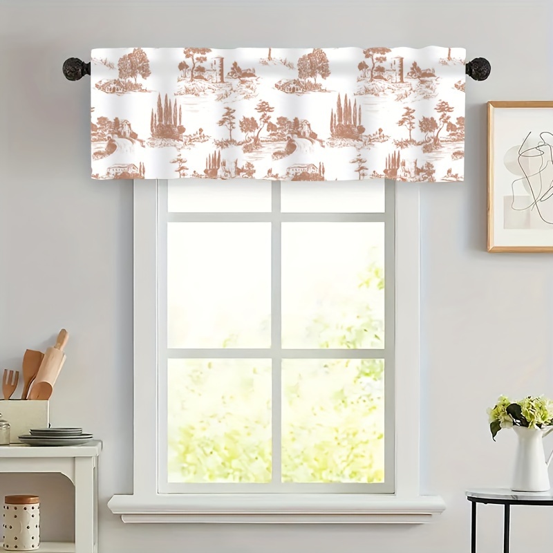 1pc Short Blackout Valance Landscape Pattern Rod Pocket - Temu United ...