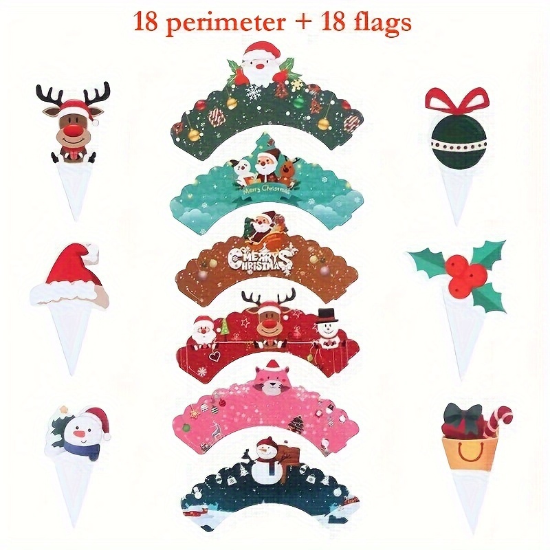 Christmas Cupcake Wrappers Toppers Heat Resistant Paper - Temu United ...