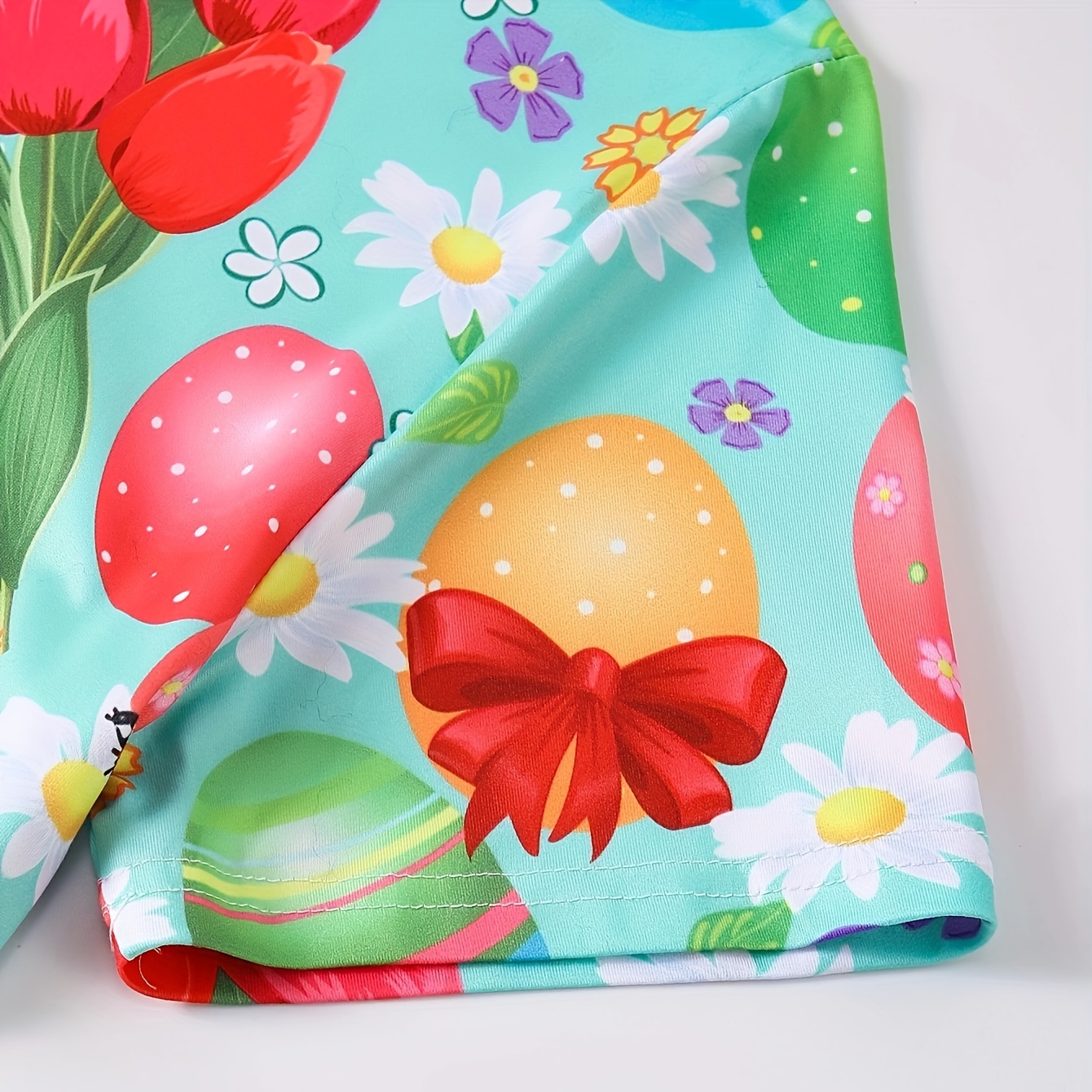 cute eggs print stretchy scrubs top functional patched - Temu Australia