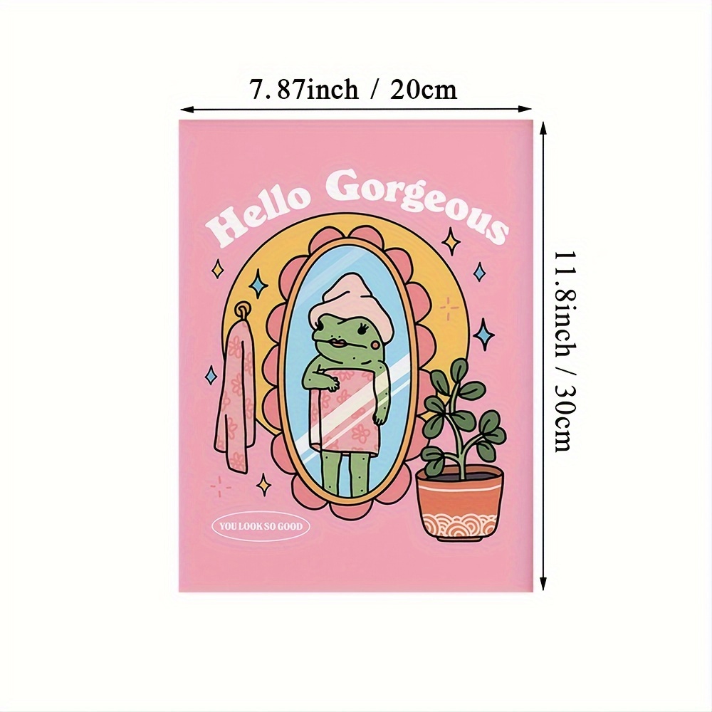 Cartoon Frog Picture Canvas Painting Positive Wall Art - Temu New Zealand