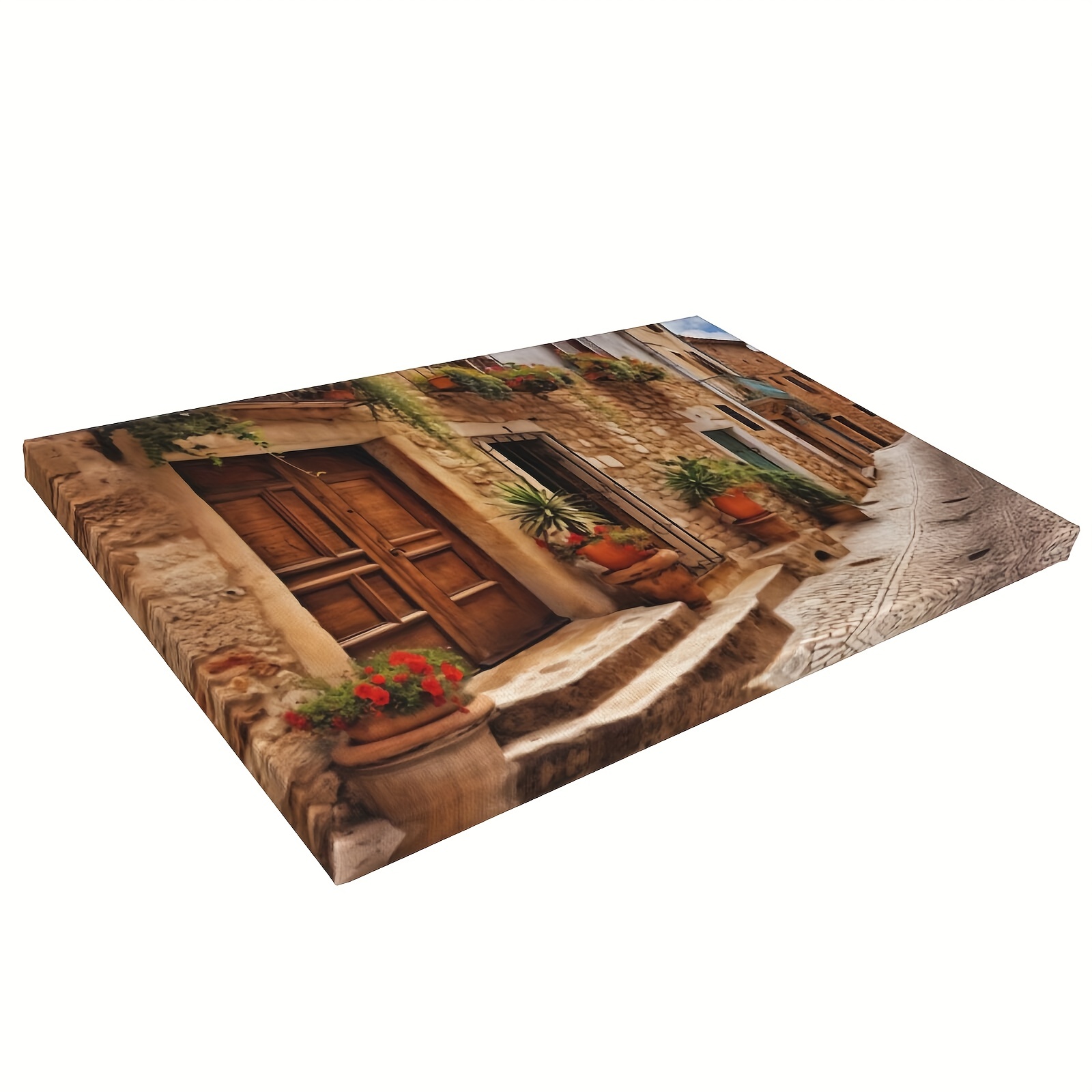 Framed Art Canvas Print Poster Streets Of Old Mediterranean - Temu Canada