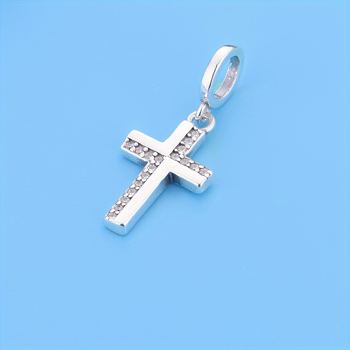 1pc 925 Cross Pendant Bracelet - Temu Denmark