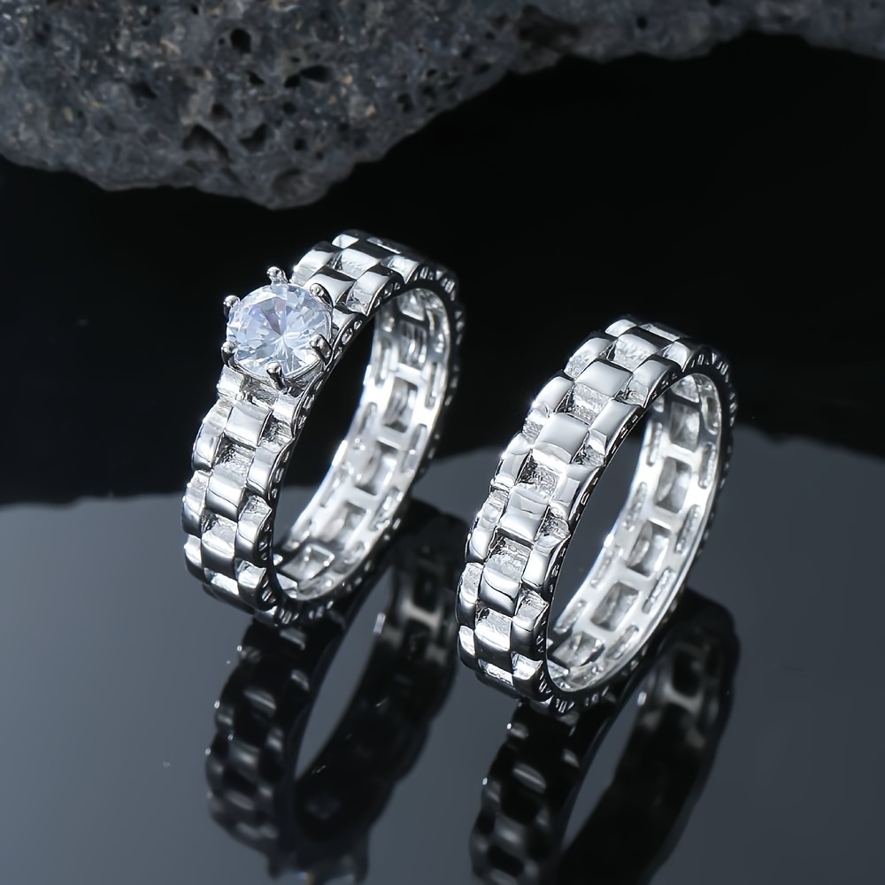 Fashionable Classic White Concave-convex Watch Chain Pattern Copper ...