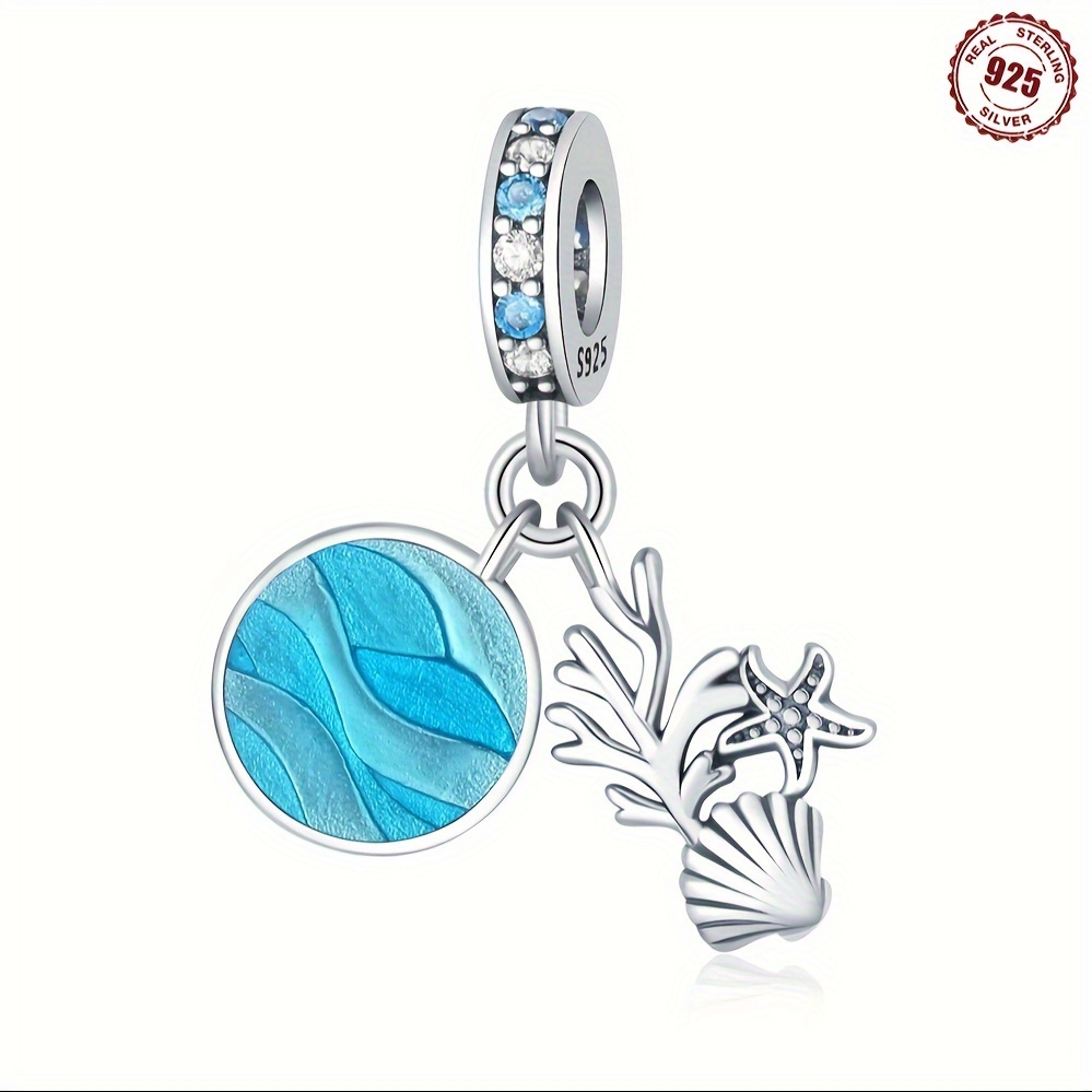 925 Sterling Silver Ocean Style Shell Starfish Mermaid - Temu United ...